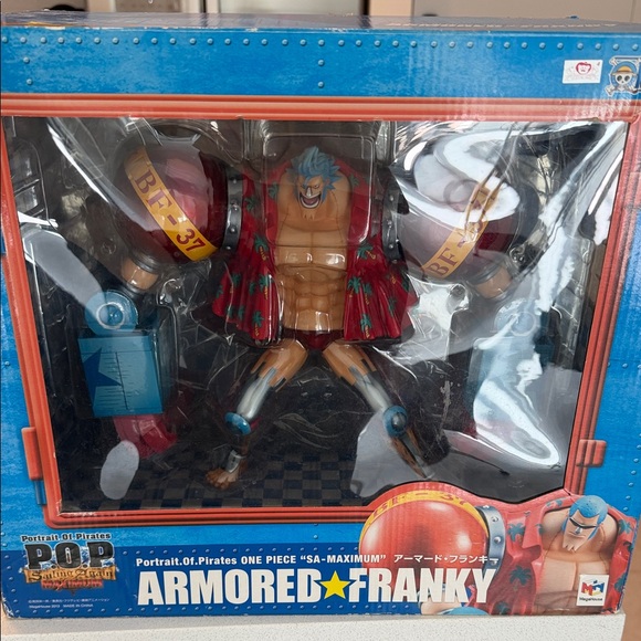 Other | Armored Franky Figure With Red And Blue Accents Preowned | Poshmark